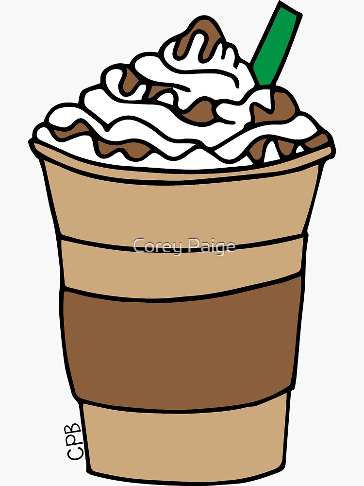 "Frappuccino" Sticker for Sale by Corey-Paige | Redbubble