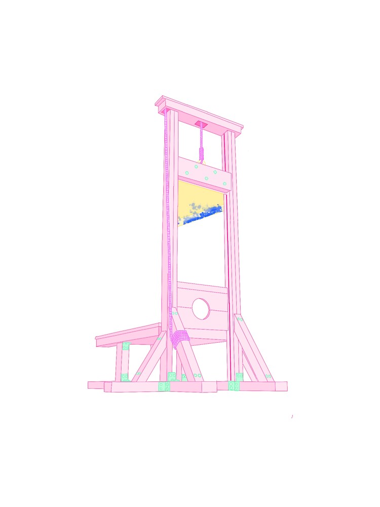 "Pink Guillotine" Sticker for Sale by adrianoxdesigns | Redbubble