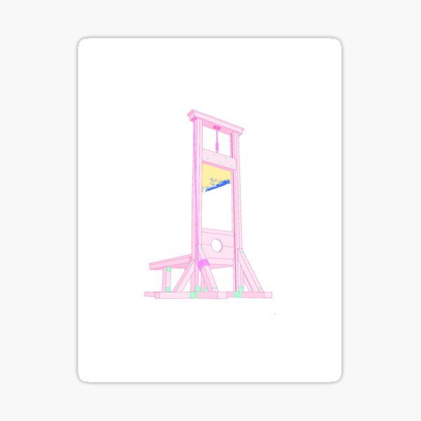 "Pink Guillotine" Sticker for Sale by adrianoxdesigns | Redbubble