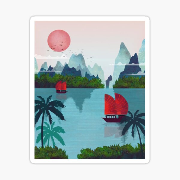 "Halong Bay" Sticker by terrellt | Redbubble
