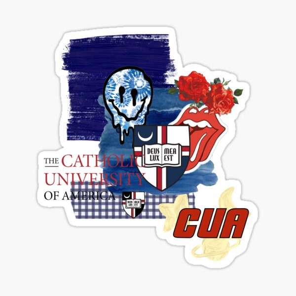 "Catholic university collage " Sticker for Sale by Koidesigns | Redbubble