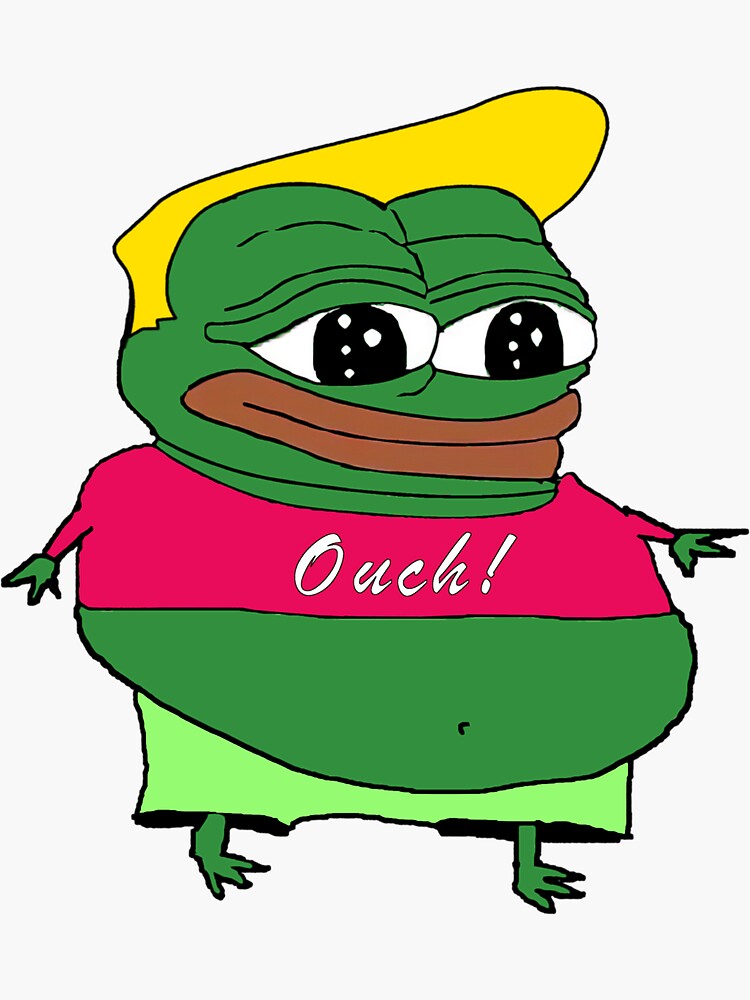 Pegatina «Fat Chad Raro Pepe Apu Apustaja» de Slav-Art | Redbubble