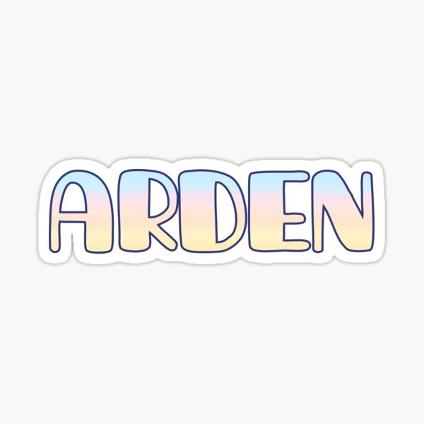 "Arden Name Design" Sticker for Sale by sunny-day-art | Redbubble