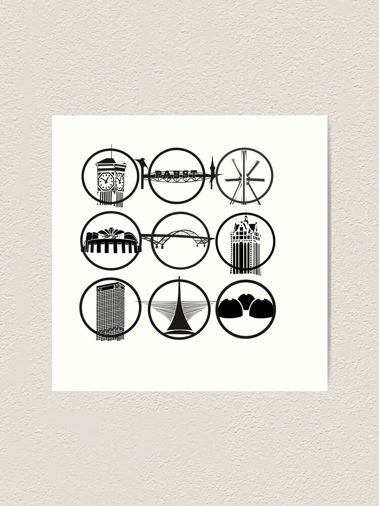 "Milwaukee Icons " Art Print for Sale by gracerae | Redbubble
