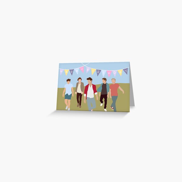 "happy birthday one direction live while we're young" Greeting Card for ...