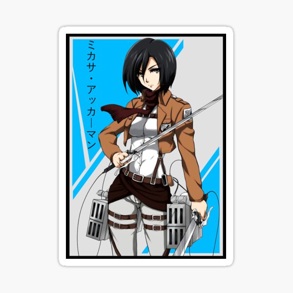 "Mikasa Ackerman " Sticker for Sale by AnimeTheme | Redbubble