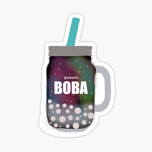 "Galactic boba" Sticker for Sale by Latteshop-art | Redbubble
