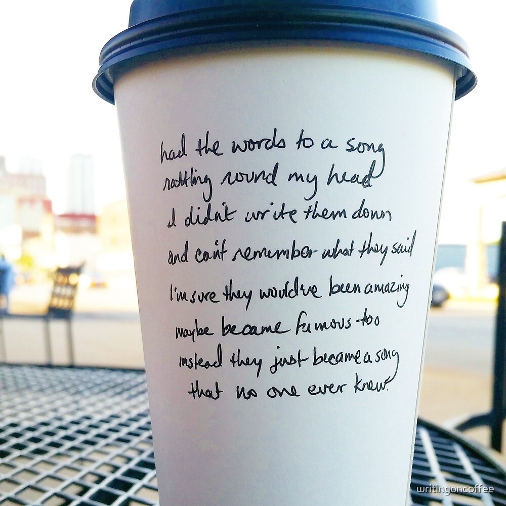 "Writing on Coffee Poetry - Words to a Song" by writingoncoffee | Redbubble