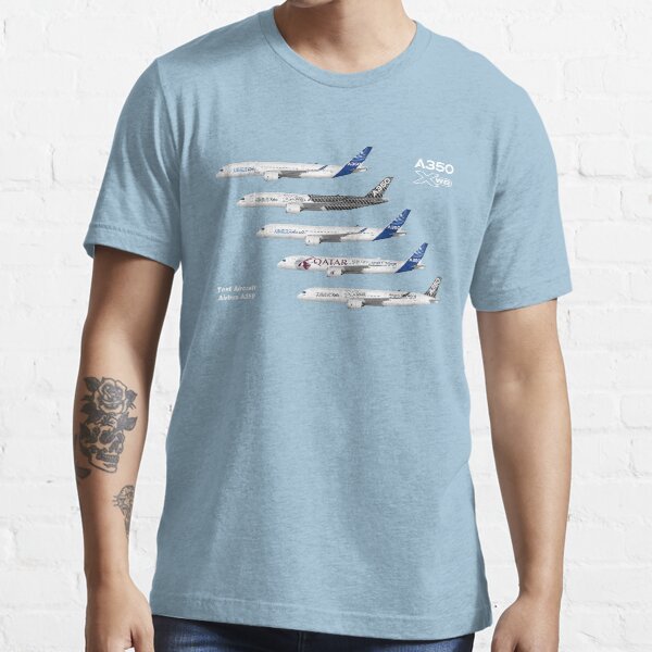 "Airbus A350 Test Aircraft Fleet Illustration" T-shirt for Sale by ...