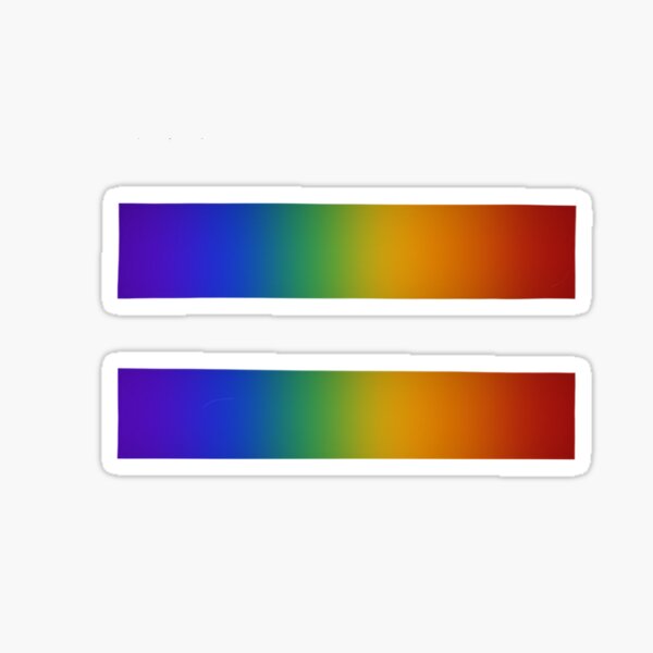 "rainbow equal sign" Sticker by bielasrainbows | Redbubble