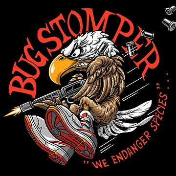 "BUG STOMPER!" Sticker for Sale by MINION-FACTORY | Redbubble