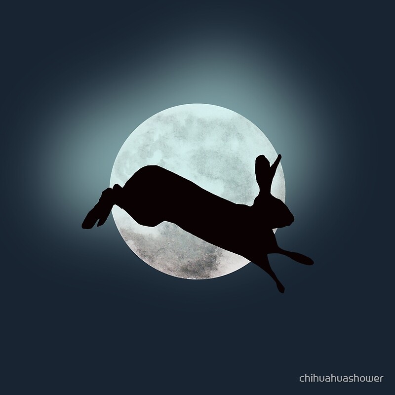 "Moon Hare" by chihuahuashower | Redbubble