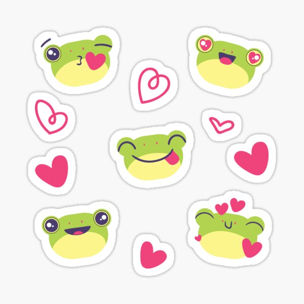 "Cute Frogs" Sticker for Sale by arrowroses | Redbubble