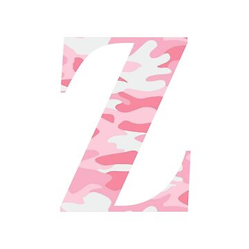 "pink camo letter z" Sticker for Sale by Yviemakes | Redbubble