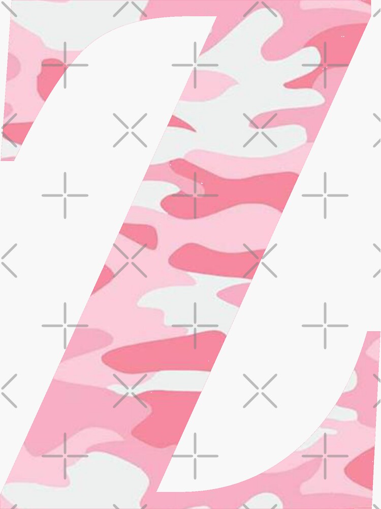"pink camo letter z" Sticker for Sale by Yviemakes | Redbubble