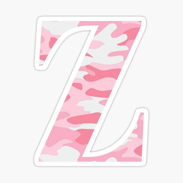 "pink camo letter z" Sticker for Sale by Yviemakes | Redbubble