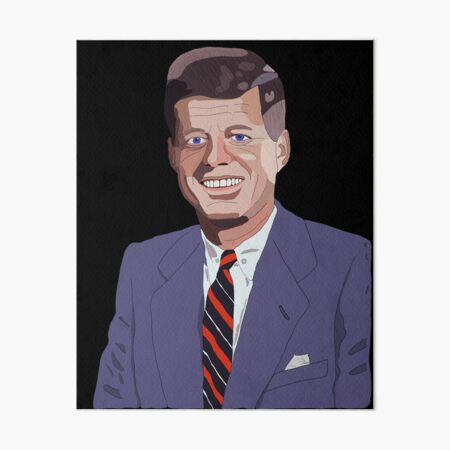 "Cartoon John F Kennedy Cartoon USA Illustration" Art Board Print for ...
