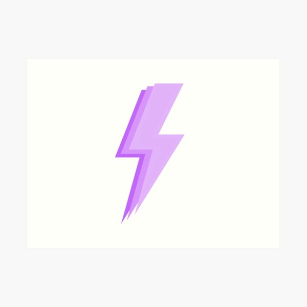 "Layered trendy hot neon purple and light neon purple lightning bolt ...