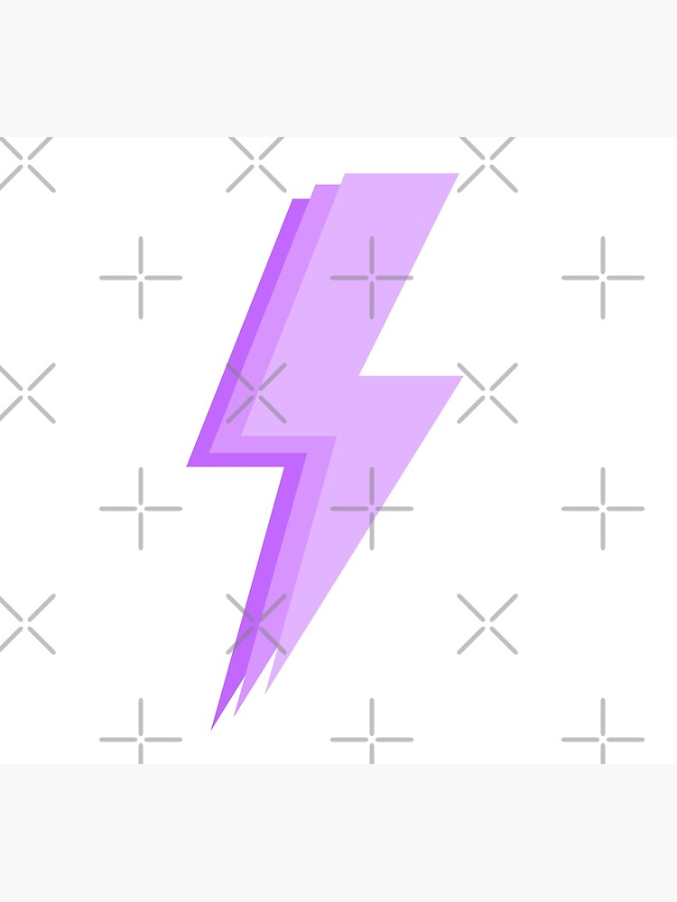 "Layered trendy hot neon purple and light neon purple lightning bolt ...