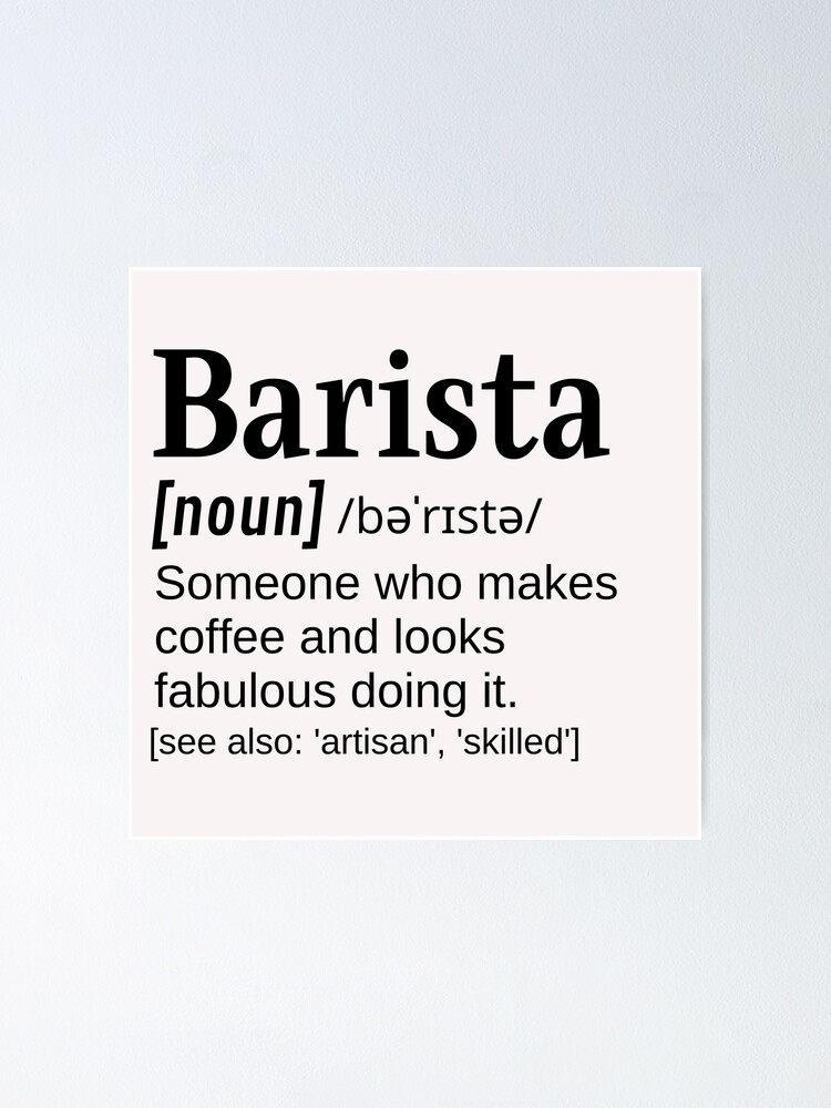 "Female Barista Funny Definition Makes Coffee and Looks Fabulous ...