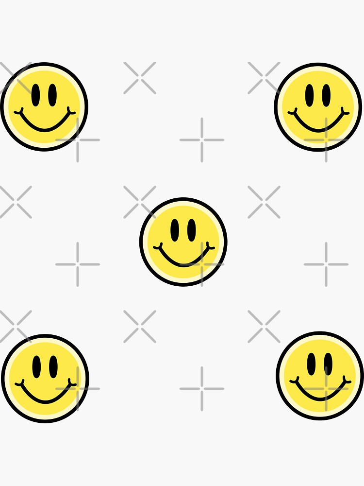 "smiley face sticker pack" Sticker by carriejng | Redbubble