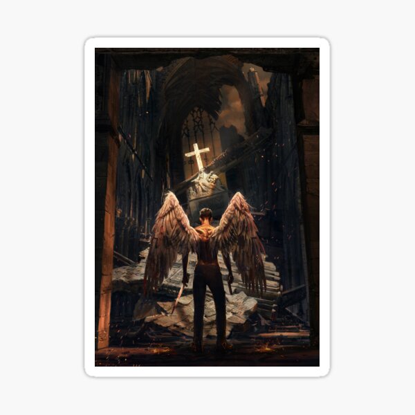 "Fallen angel" Sticker by Gasai-Ryan | Redbubble