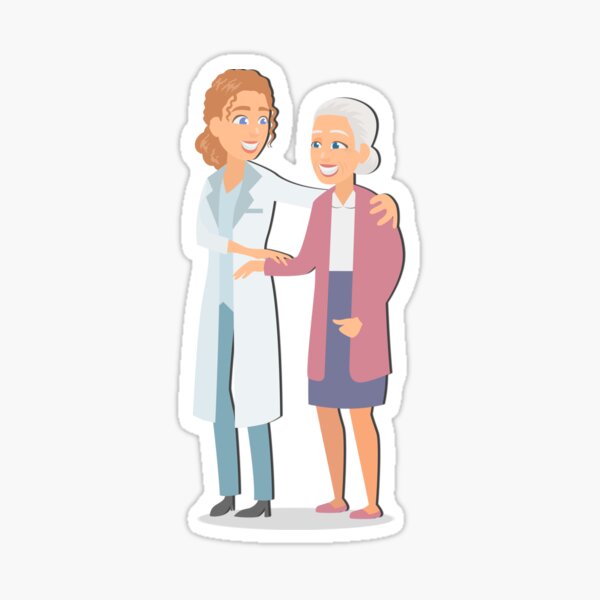"Female Doctor and Patient" Sticker for Sale by Drzr | Redbubble
