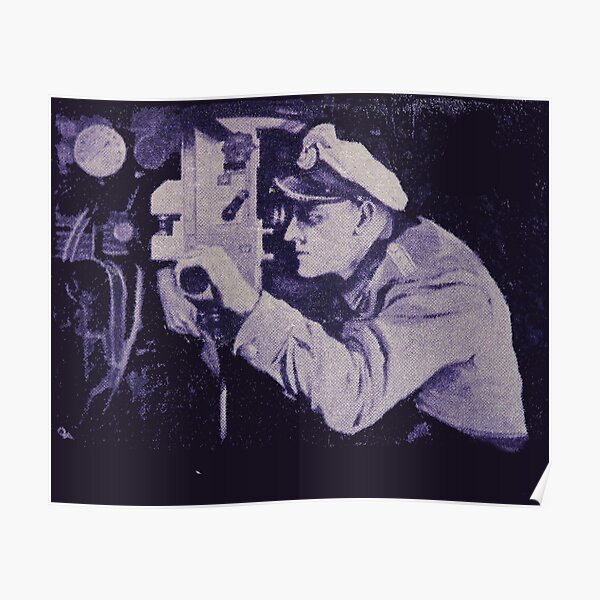 "U Boat Captain with Periscope...U Boot WWII" Poster for Sale by ...