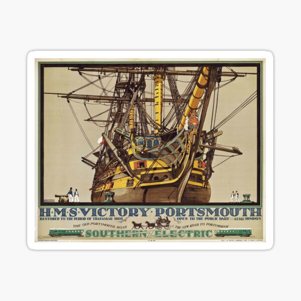 "HMS Victory, Portsmouth - Kenneth Shoesmith - 1937" Sticker for Sale ...