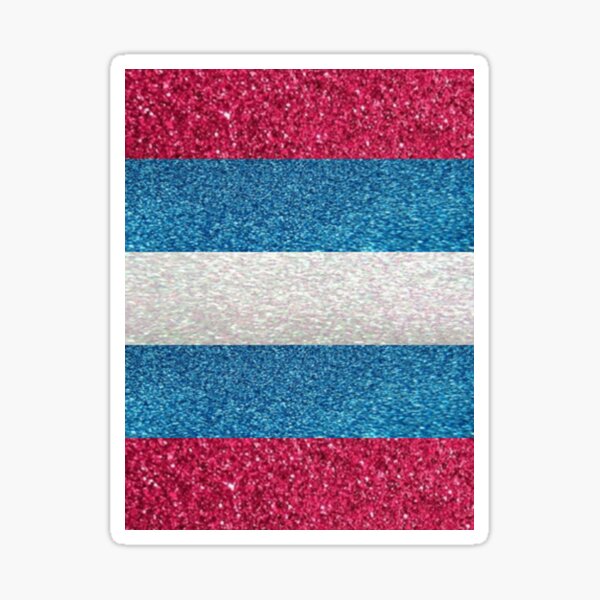 "Transgender Glitter Flag" Sticker by ButterfliesT | Redbubble