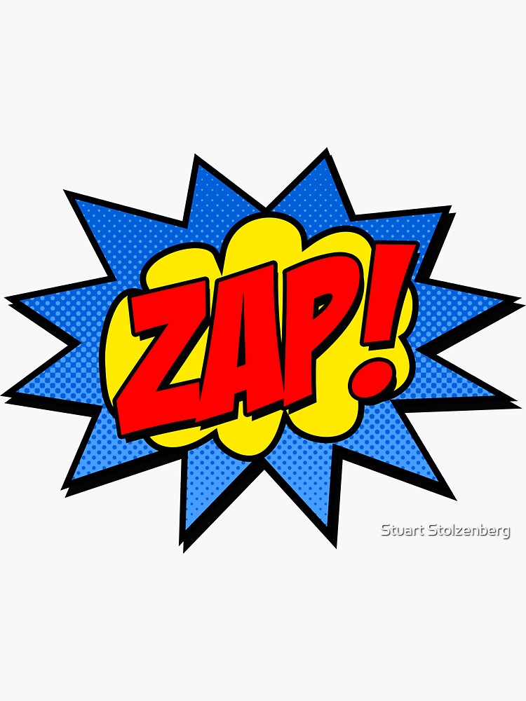 "Zap!" Sticker for Sale by stuartist | Redbubble