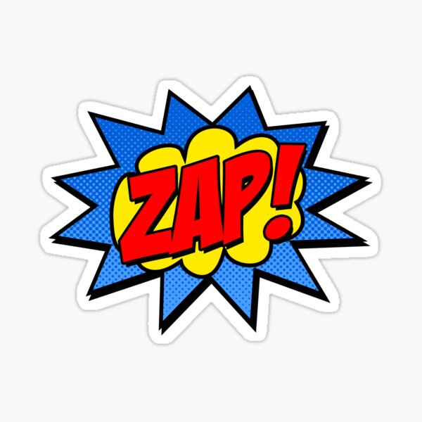 "Zap!" Sticker for Sale by stuartist | Redbubble