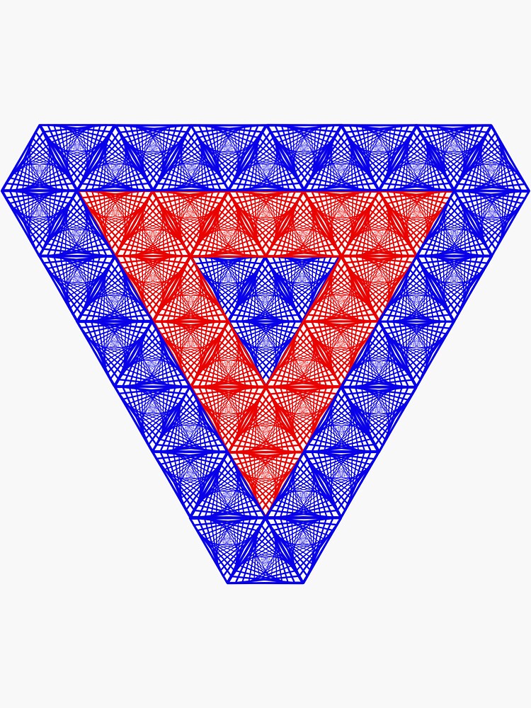 "Tri-triangle layered vortex" Sticker for Sale by HuzkiArt | Redbubble