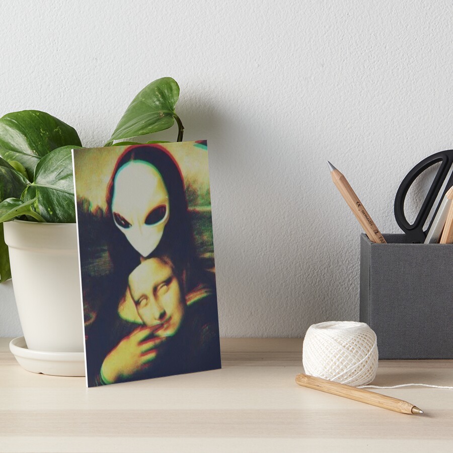 "Alien Mona Lisa " Art Board Print for Sale by Jaidaoele | Redbubble