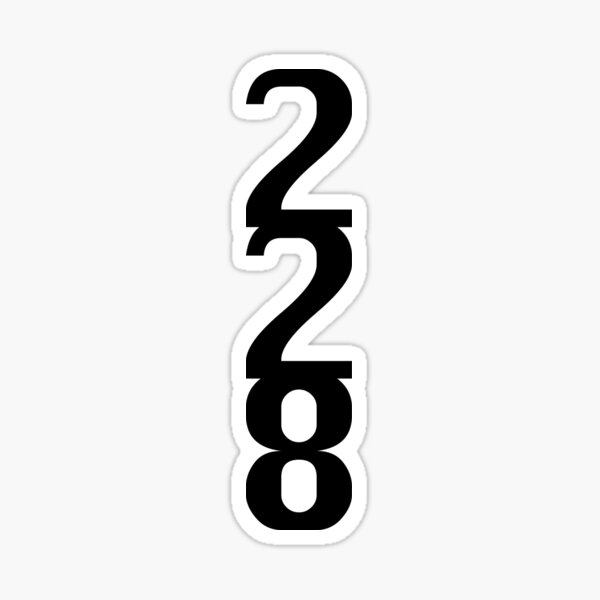 "228" Sticker for Sale by Jakman | Redbubble