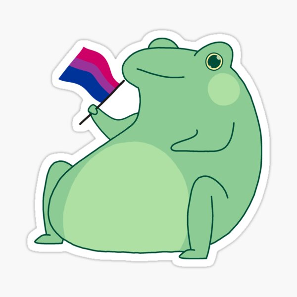"Bisexual Pride Frog" Sticker for Sale by shay-bean | Redbubble