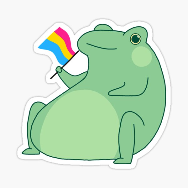 "Pansexual Pride Frog" Sticker for Sale by shay-bean | Redbubble