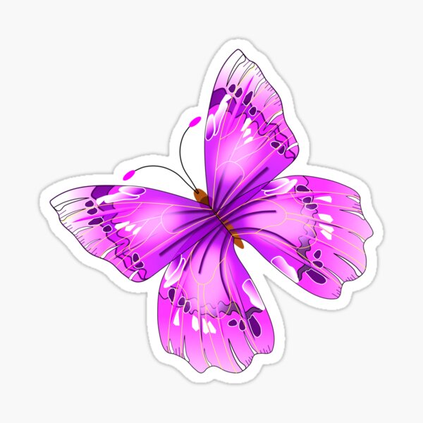 "Purple Butterfly Emoji" Sticker for Sale by Photography-Art | Redbubble