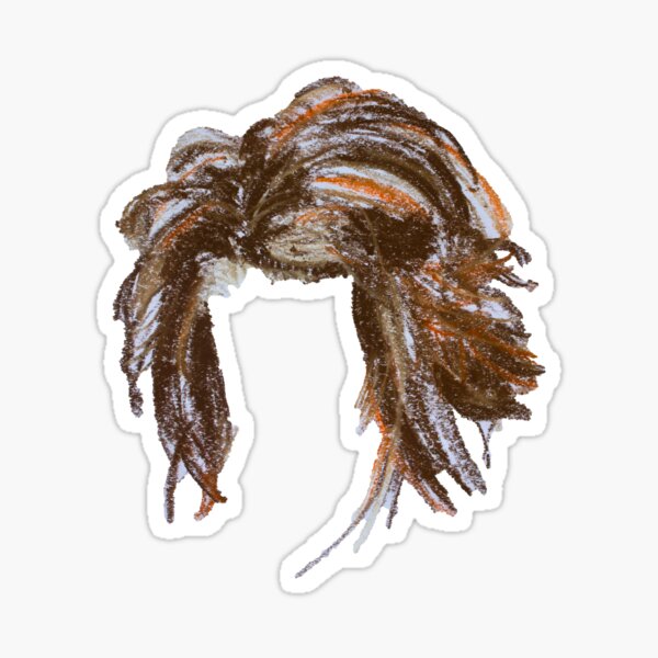 "Short Brown Hair" Sticker for Sale by lanettesart | Redbubble