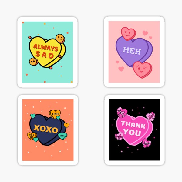"Heart sticker pack" Sticker for Sale by ravenous03 | Redbubble