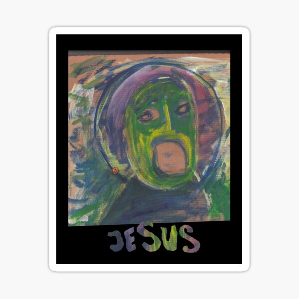 "Jesus Screaming (Original Painting by ACCI)" Sticker for Sale by ...