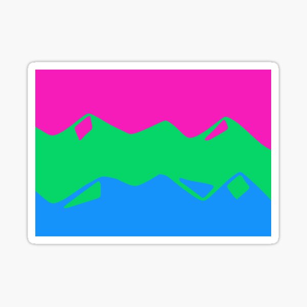 "Pride Flag - Polysexual" Sticker by DolFinnDraws | Redbubble