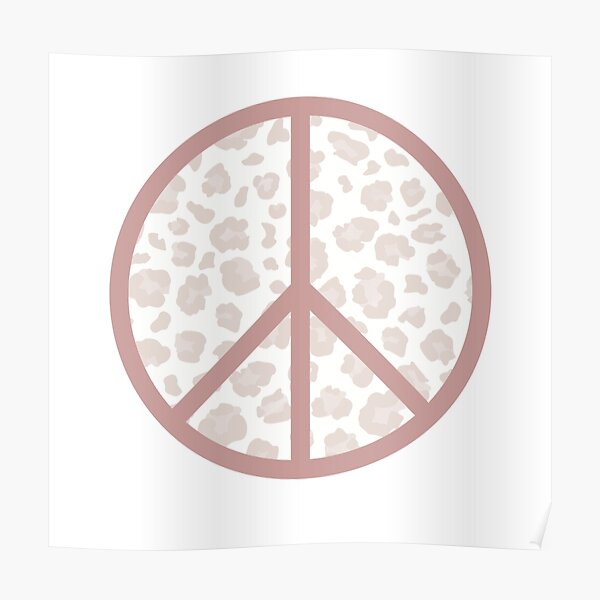 "Cheetah Print Peace Sign" Poster for Sale by Januaryjuneco | Redbubble