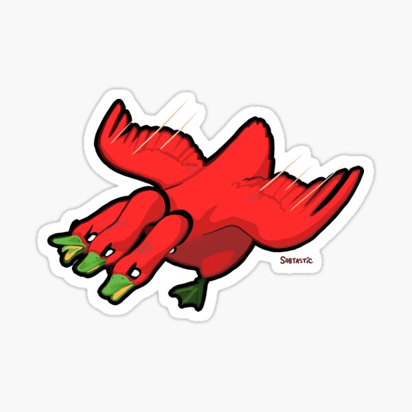 "Goose Cerberus" Sticker for Sale by Sabtastic | Redbubble