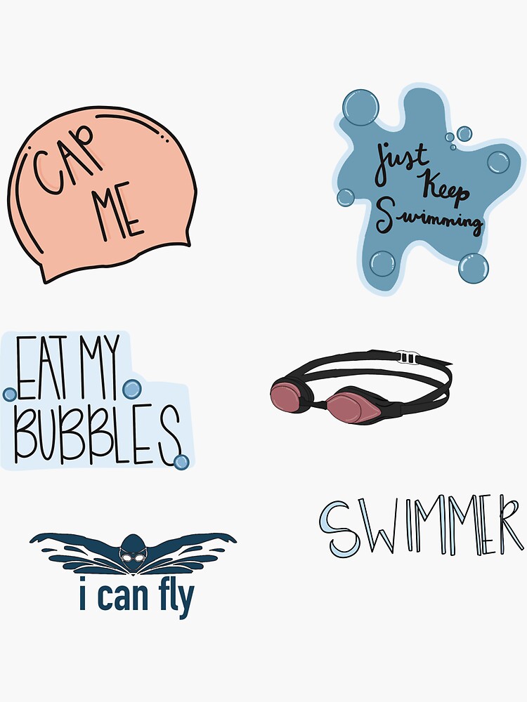 "Swimmer pack" Sticker for Sale by AnnaNoor | Redbubble