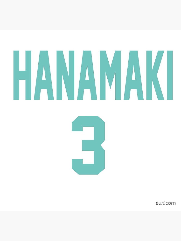 "Haikyuu!! Jersey Hanamaki Number 3 (Aoba)" Art Print by sunicorn ...