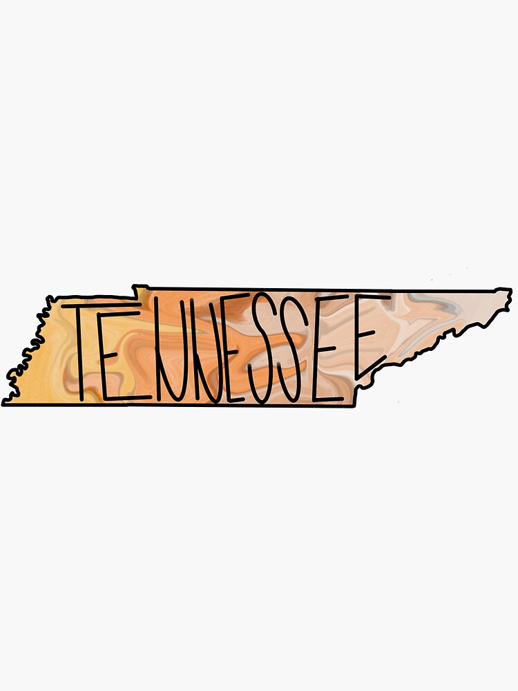 "Tennessee Lettering" Sticker for Sale by dakotarice | Redbubble