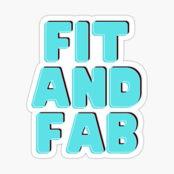 "Fit and fab" Sticker for Sale by kawaiichan-desu | Redbubble