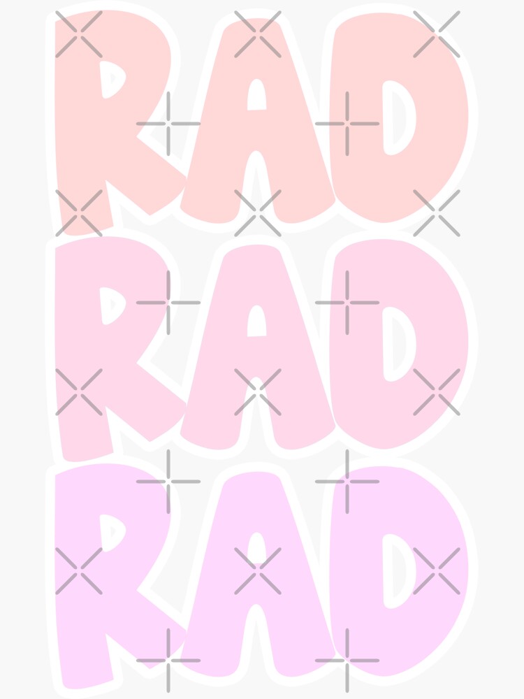 "rad" Sticker for Sale by spqrkz | Redbubble
