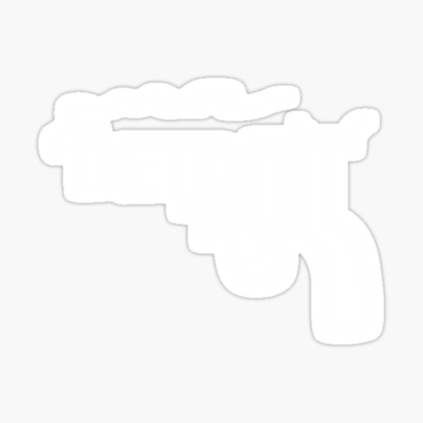 "detroit smoking gun " Sticker for Sale by mobin919 | Redbubble